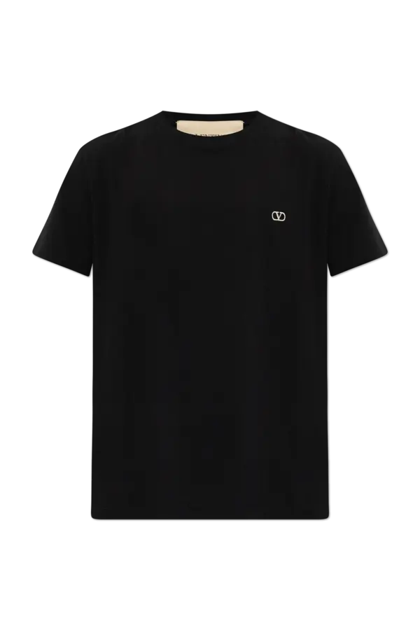 Valentino Garavani T-shirt With Embroidered Logo - Black