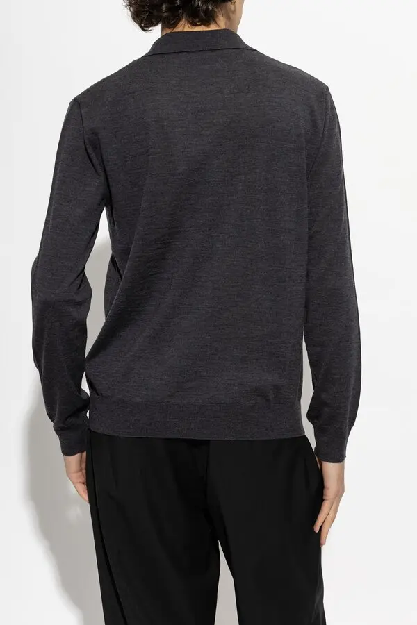 Valentino Garavani Wool Long-sleeve Polo