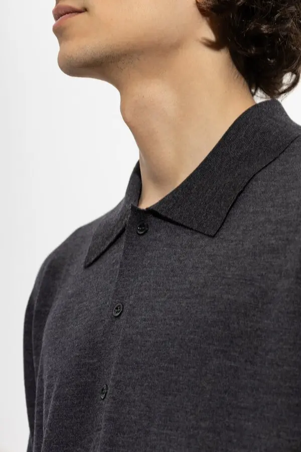 Valentino Garavani Wool Long-sleeve Polo