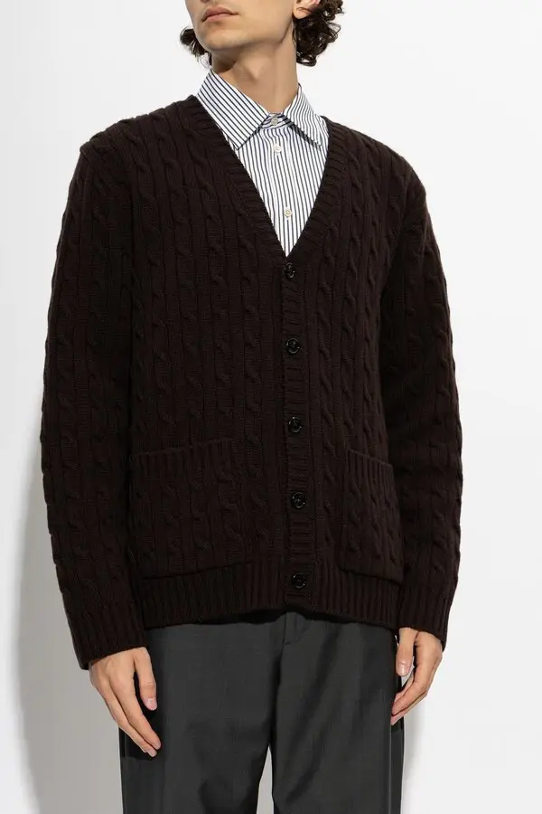 Valentino Garavani Wool Cable Knit Cardigan