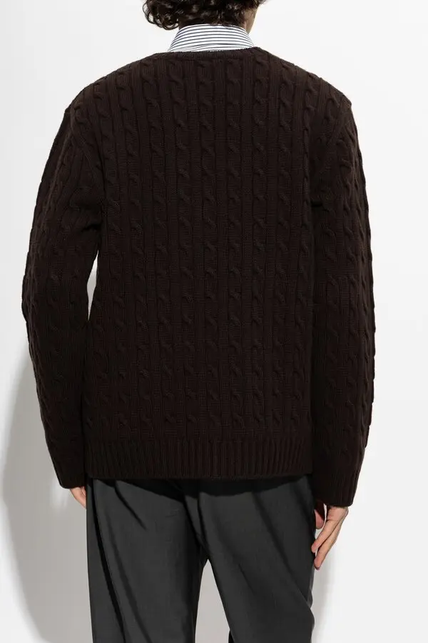 Valentino Garavani Wool Cable Knit Cardigan
