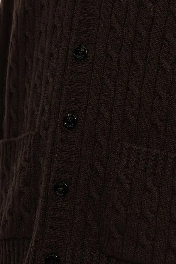Valentino Garavani Wool Cable Knit Cardigan