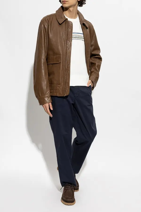 Paul Smith Leather Jacket In ‘vintage’ Style
