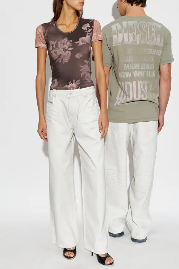 DIESEL® 1982 D-hakou-fsj3 Cotton Wide Leg Jeans