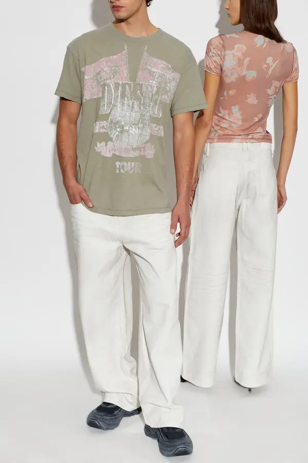 DIESEL® 1982 D-hakou-fsj3 Cotton Wide Leg Jeans