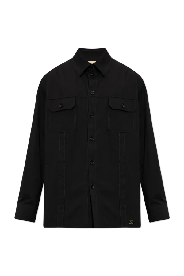Valentino Garavani Cotton Overshirt - Black