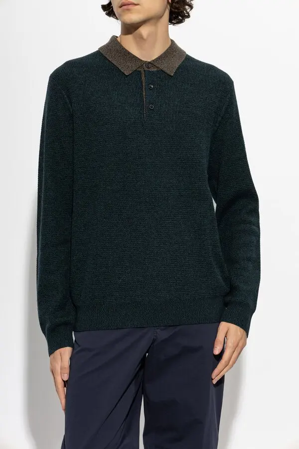 Paul Smith Wool And Silk Blend Long Sleeve Sweater