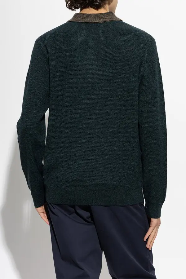 Paul Smith Wool And Silk Blend Long Sleeve Sweater