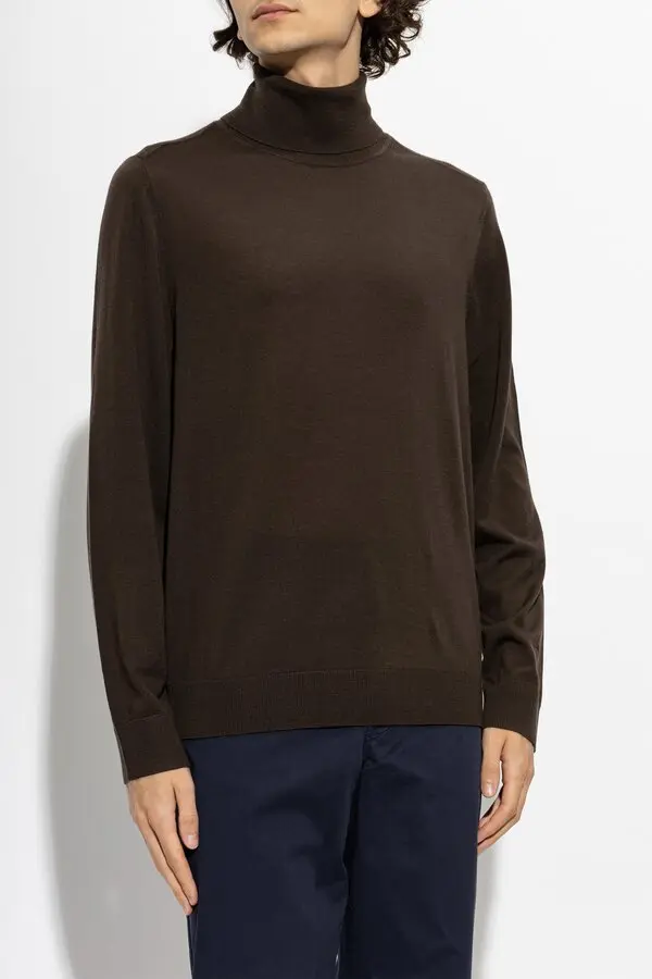 Paul Smith Wool Turtleneck With Embroidered Logo