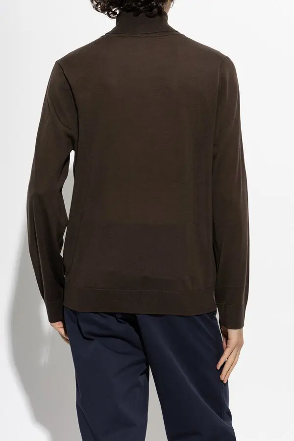 Paul Smith Wool Turtleneck With Embroidered Logo