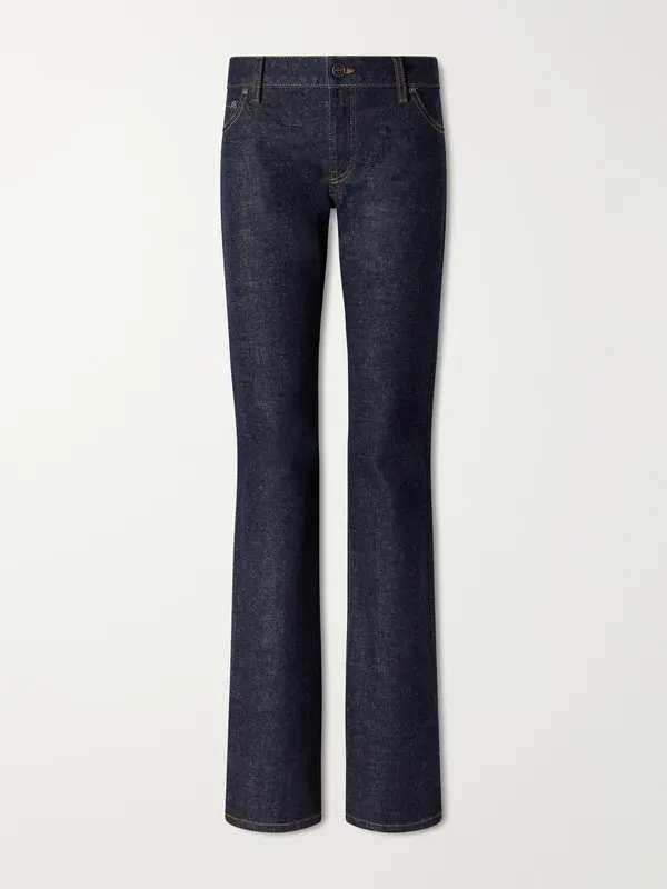 Khaite Conforti Mid-rise Bootcut Jeans - Blue