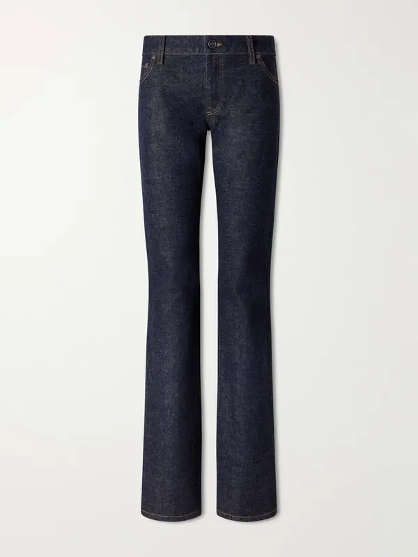 Khaite Conforti Mid-rise Bootcut Jeans - Dark Denim