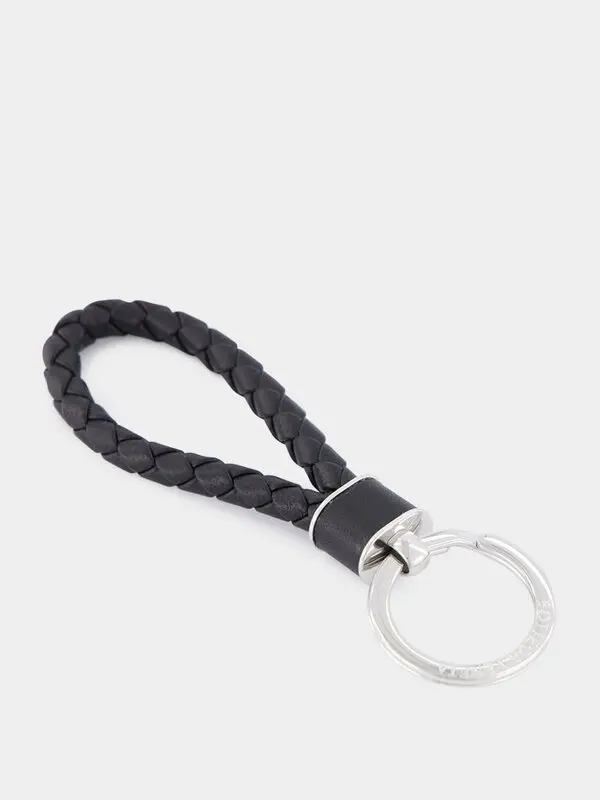 Bottega Veneta Intrecciato Leather Key Ring