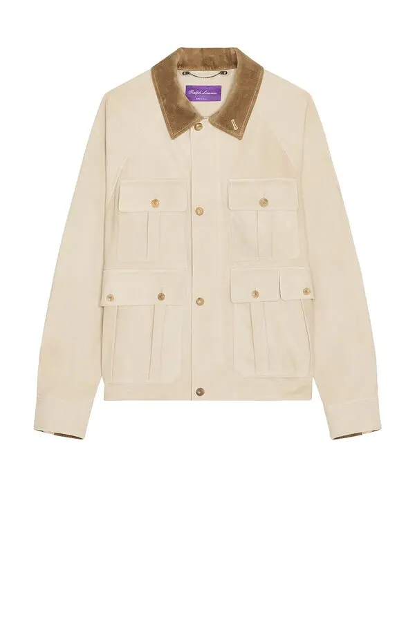 Ralph Lauren Purple Label Suede Zip-up Jacket