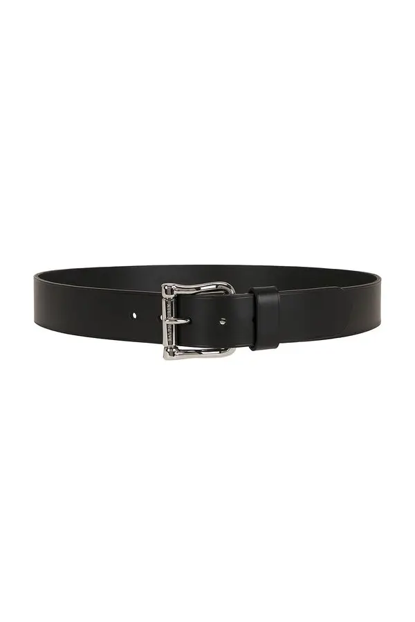 Ralph Lauren Purple Label Vacchetta Leather Belt - Black