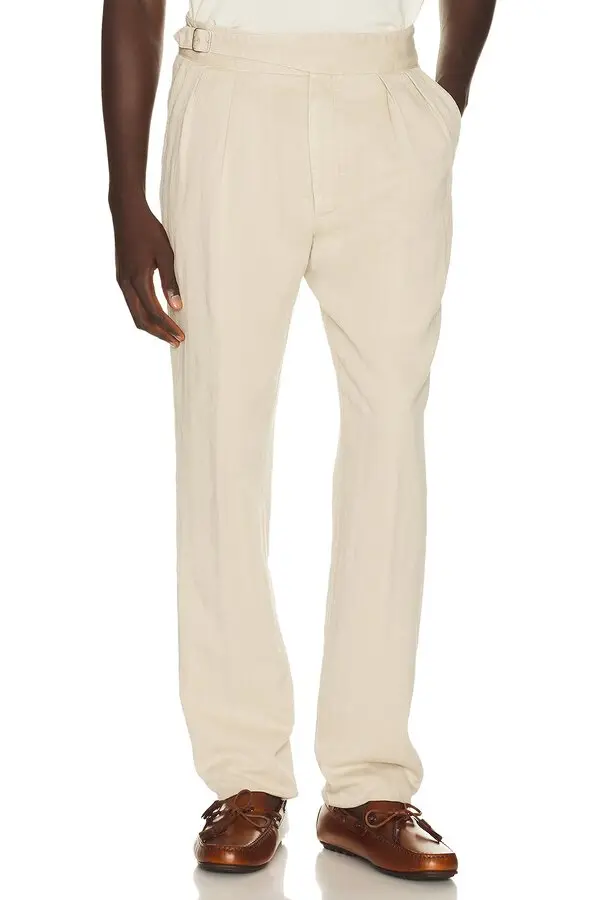 Ralph Lauren Purple Label Garment Dyed Byron Pant - Champagne