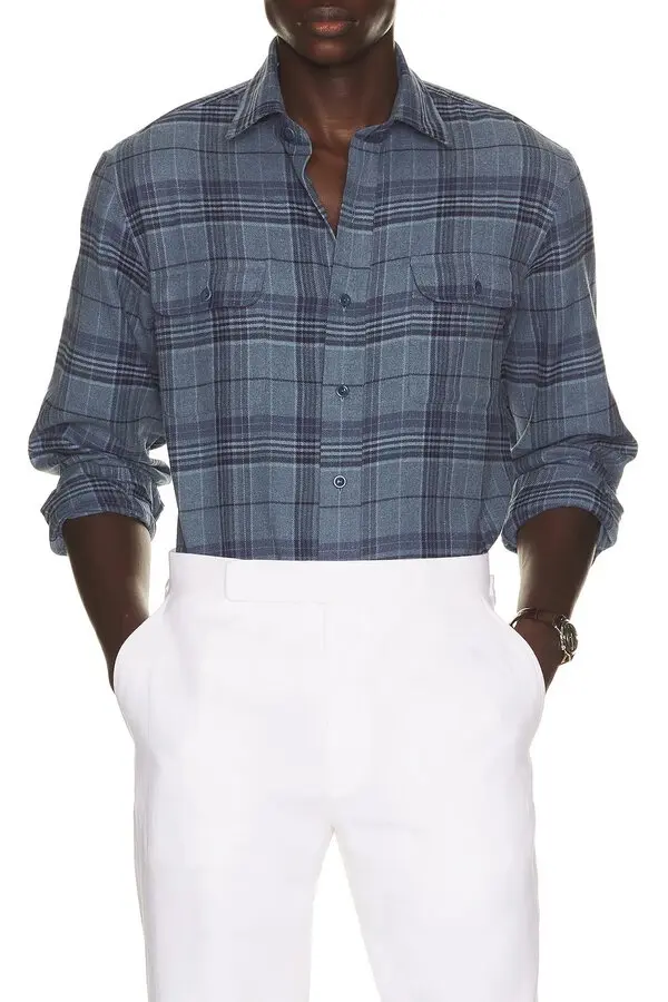 Ralph Lauren Purple Label Evanton Flannel Shirt