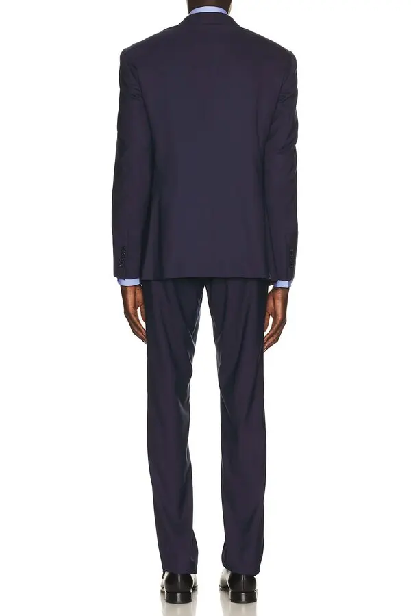 Ralph Lauren Purple Label Serge Suit In Blue