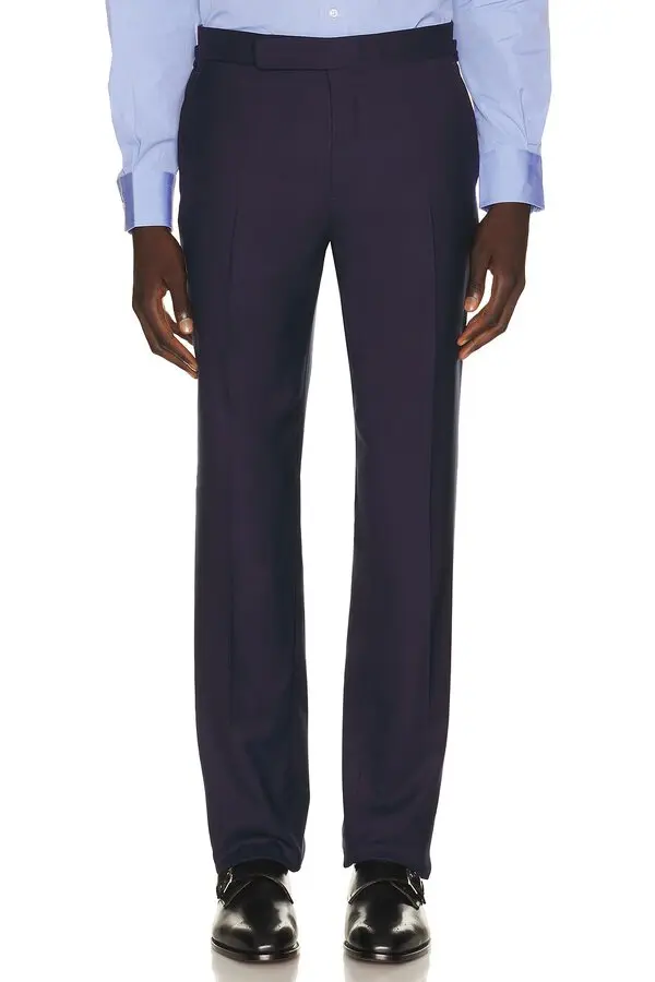 Ralph Lauren Purple Label Serge Suit In Blue