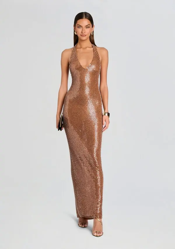Retrofete Lolly Sequin Maxi Dress