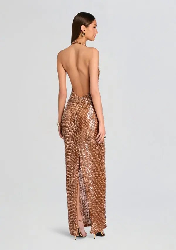 Retrofete Lolly Sequin Maxi Dress