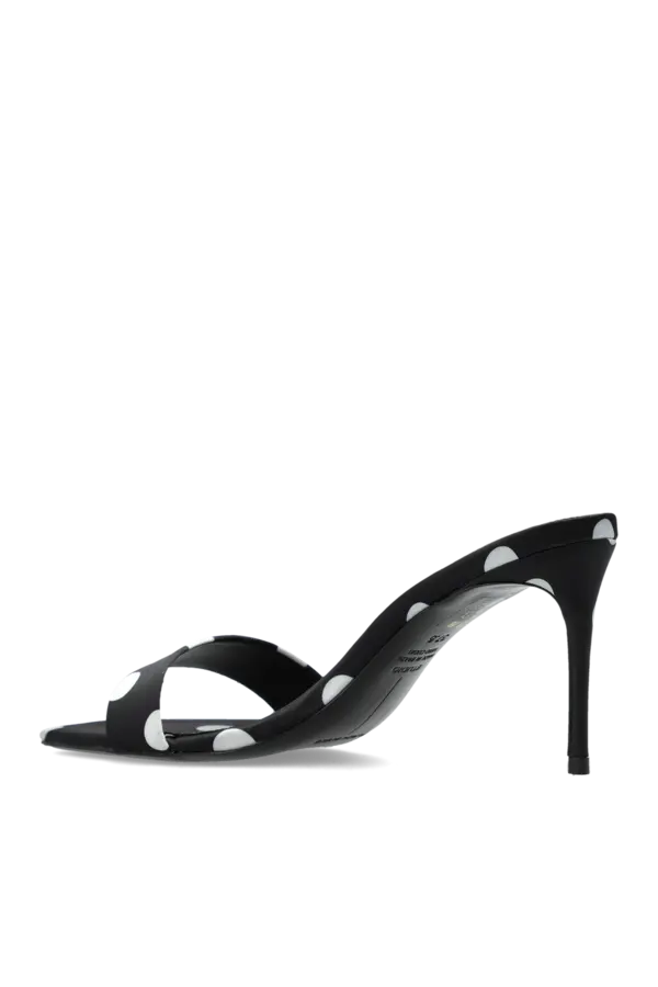 BLACK SUEDE STUDIO Naomi 80 Polka Dot Satin Heeled Mules