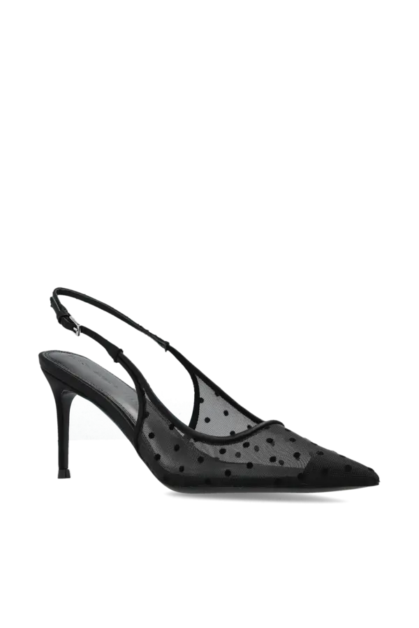 BLACK SUEDE STUDIO Marina 80 Slingback Heels - Black
