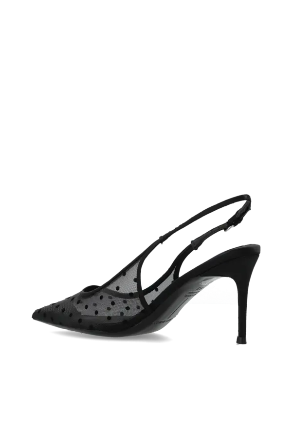 BLACK SUEDE STUDIO Marina 80 Slingback Heels - Black