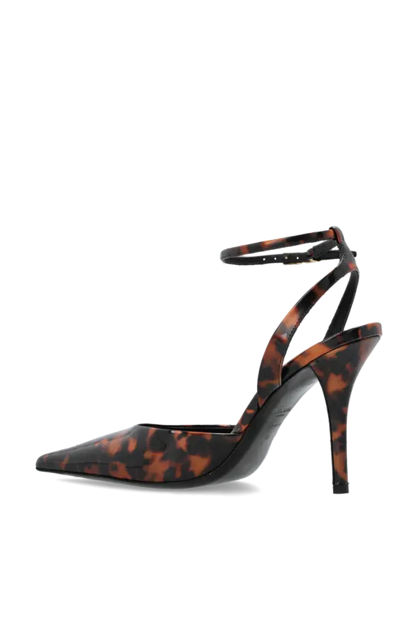 Balmain Patent Leather Tortoiseshell Pattern High-heeled Pumps - Brown