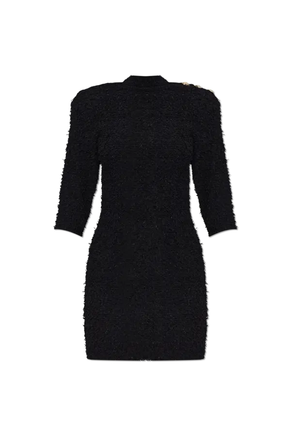 Balmain Fitted Tweed Dress