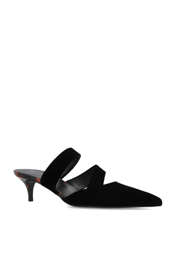 Balmain Leather Heeled Mules