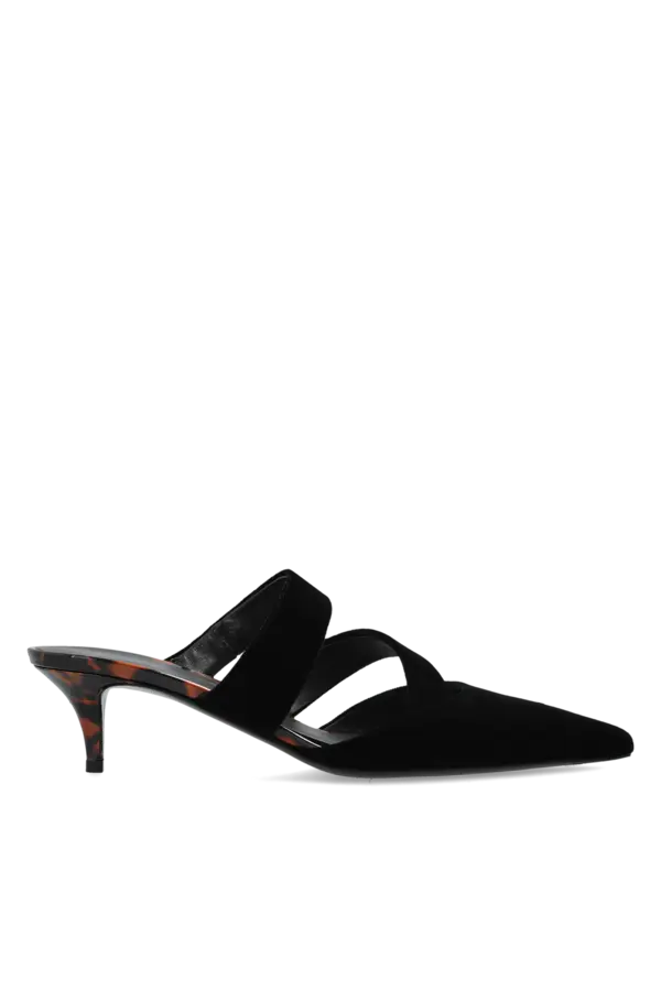 Balmain Leather Mules - Black
