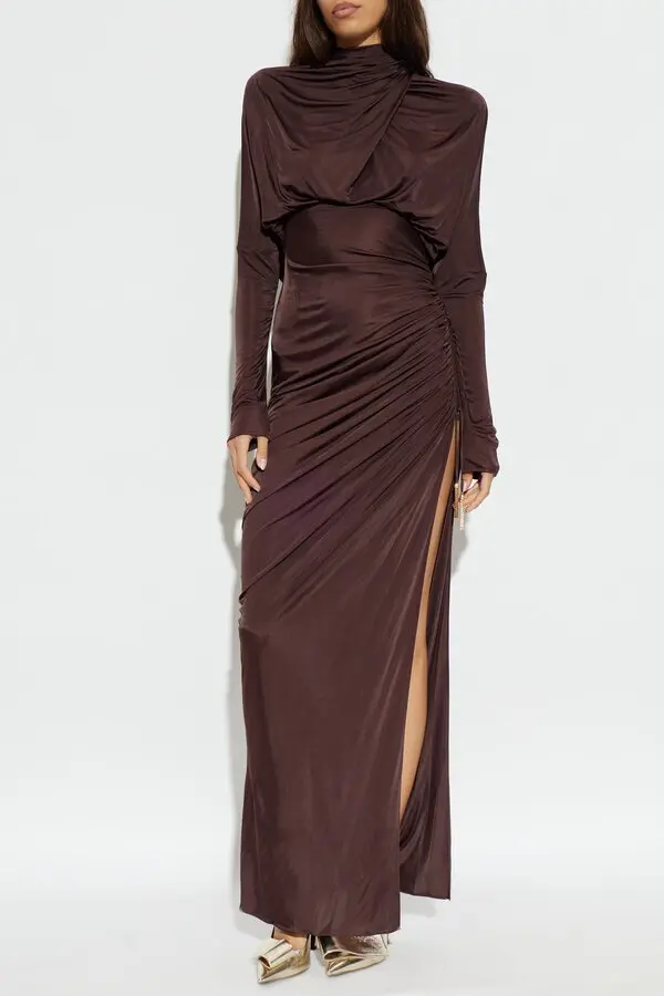Balmain Long Dress With Shoulder Pads