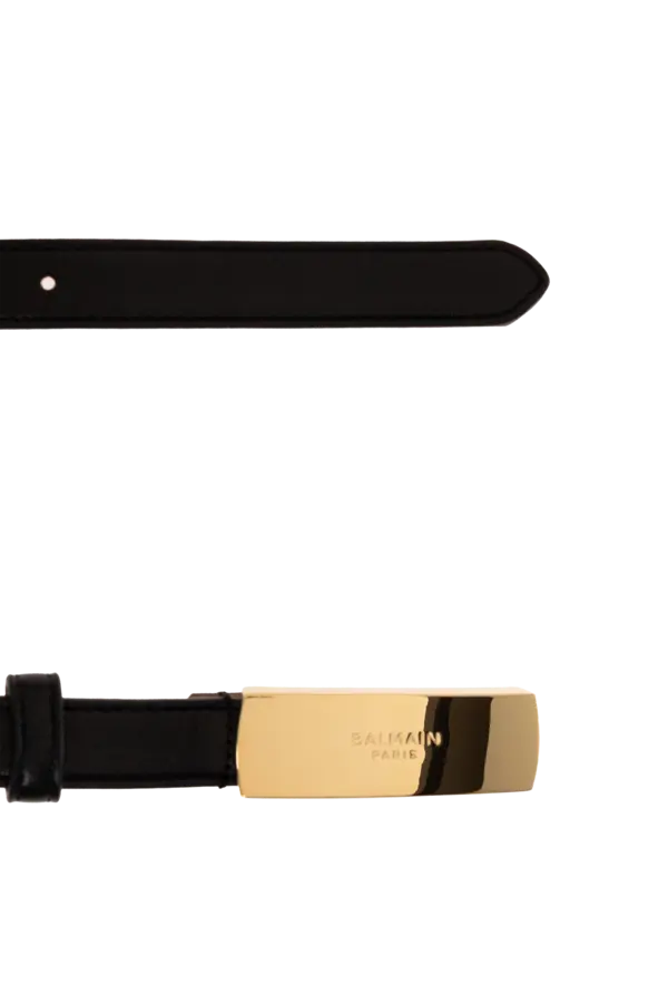 Balmain Leather Belt With Logo