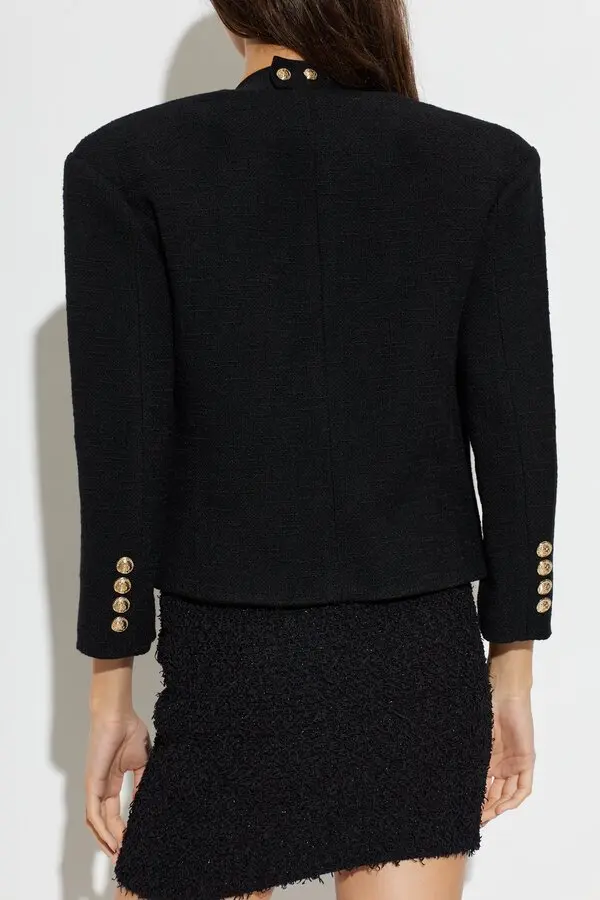 Balmain Tweed Blazer With Shoulder Pads