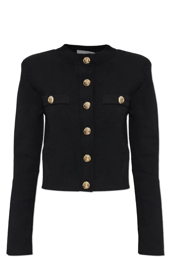 Balmain Cardigan With Shoulder Pads - Black