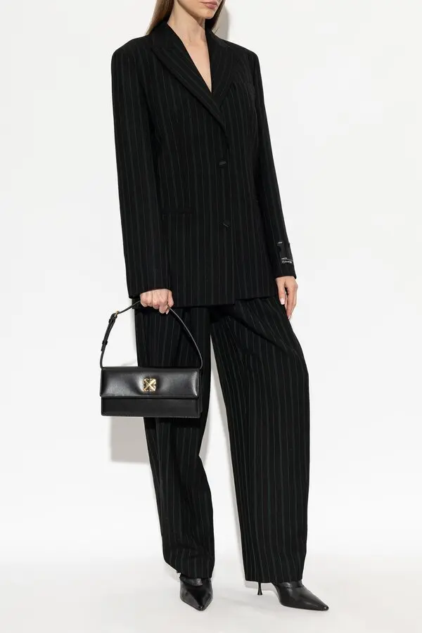 Off-White Wool Wide-leg Pants