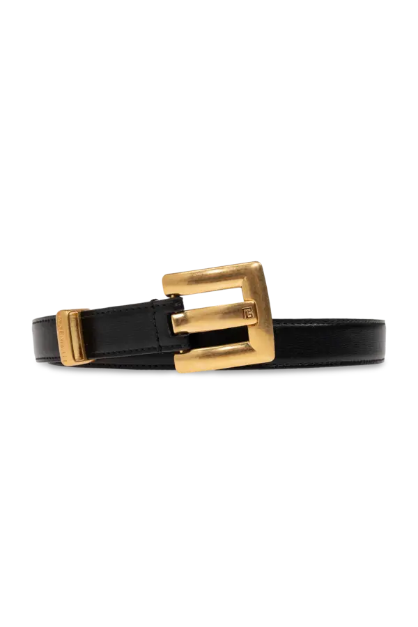 Balmain Leather Belt With Buckle