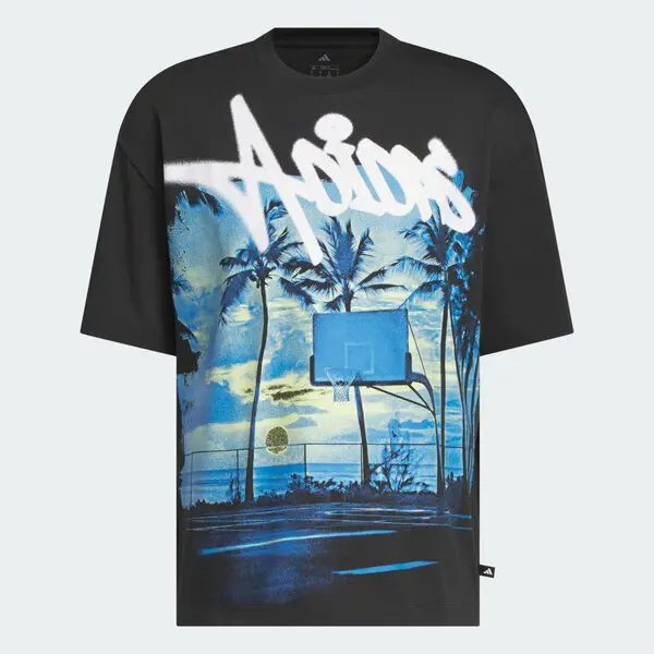 Adidas Summer Hoops Graphic T-shirt - Black