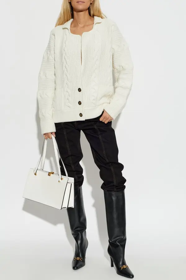 Versace Wool Cardigan With Pockets