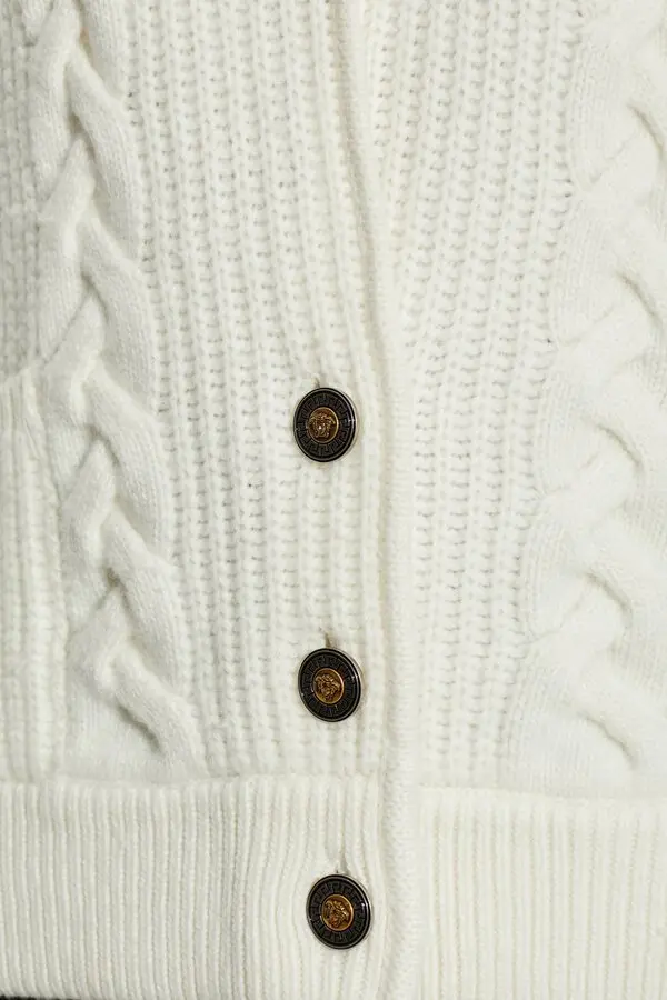 Versace Wool Cardigan With Pockets