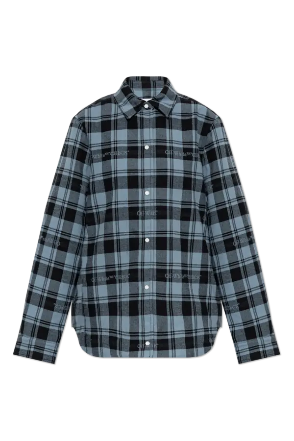 Off-White Plaid Shirt - Blue