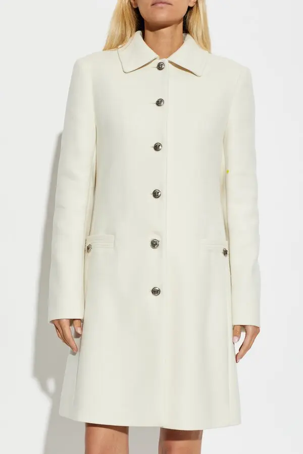 Versace Wool Coat With A Single Vent