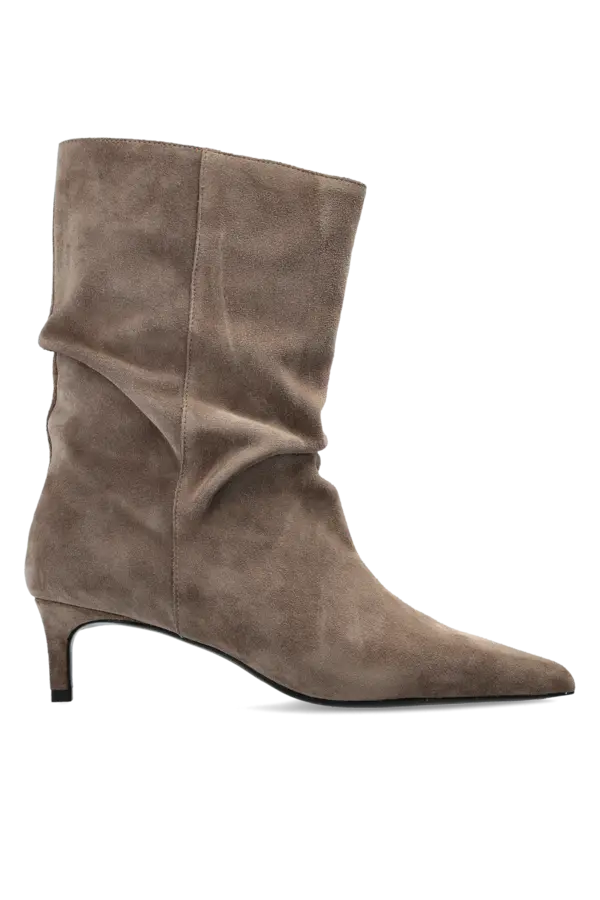 BLACK SUEDE STUDIO Suede Heeled Ankle Boots ‘marty 50