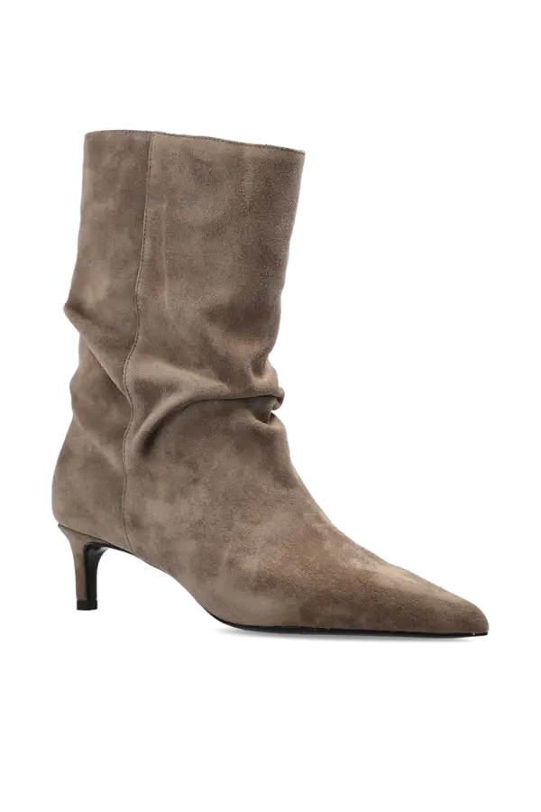 BLACK SUEDE STUDIO Suede Heeled Ankle Boots ‘marty 50