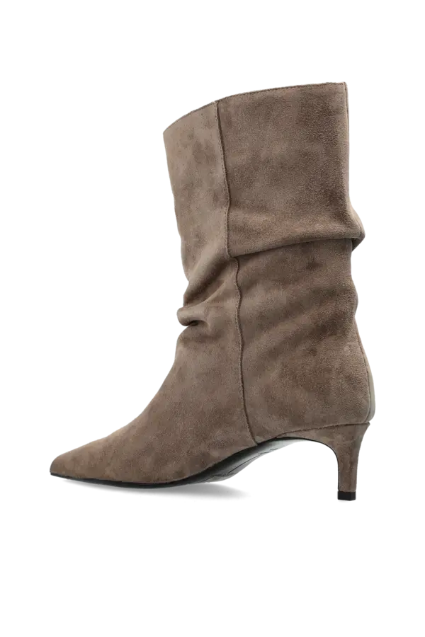 BLACK SUEDE STUDIO Suede Heeled Ankle Boots ‘marty 50