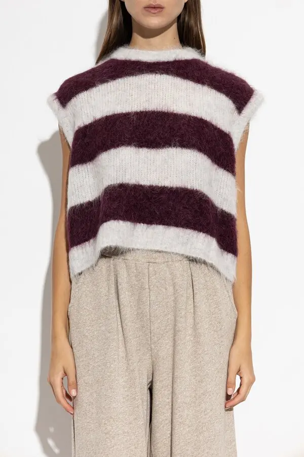American Vintage Vest With Striped Pattern