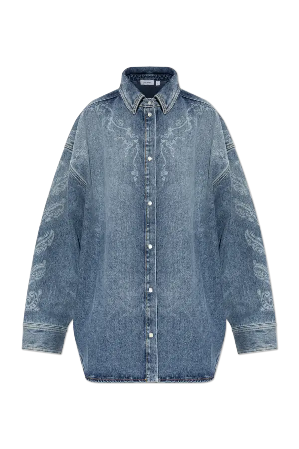 Off-White Oversized Denim Shirt - Blue