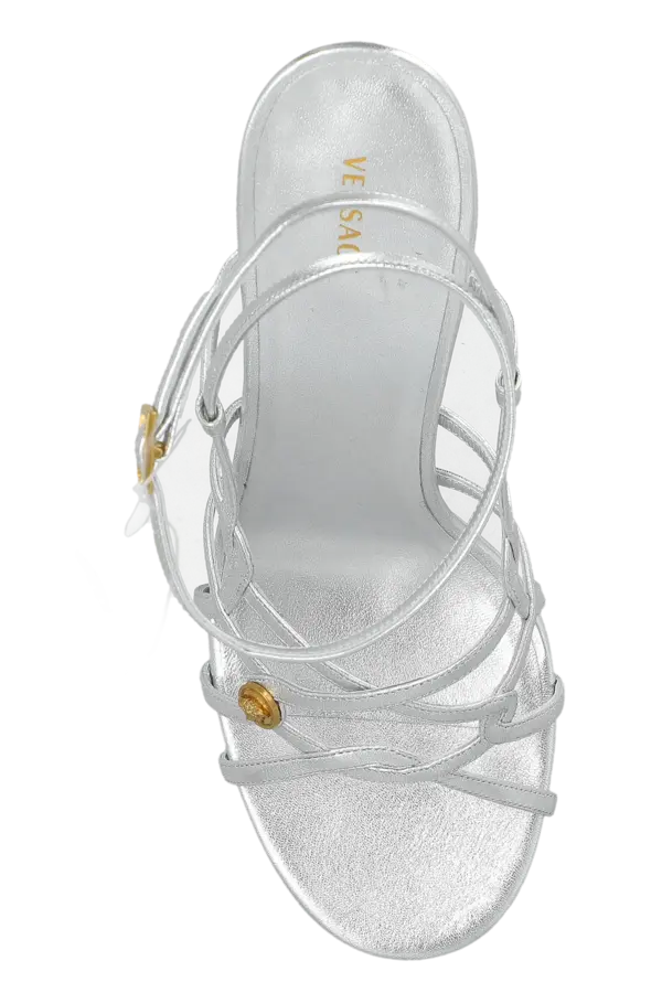Versace Leather Wedge Sandals