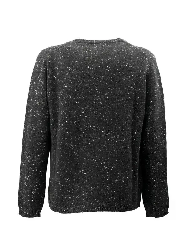BERGFABEL Flecked-knit Crew-neck Sweater
